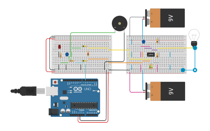 Circuit design ECG Simulator 80BPM v5.0 - Tinkercad