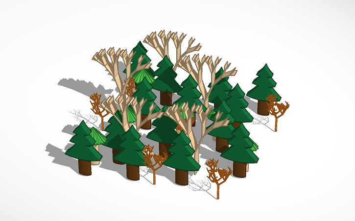 3D design Forest trees - Tinkercad