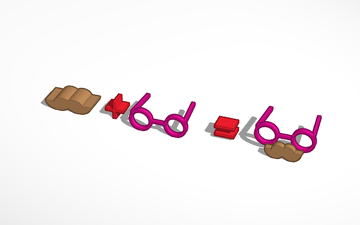 3D design Glasses and Mustash - Tinkercad