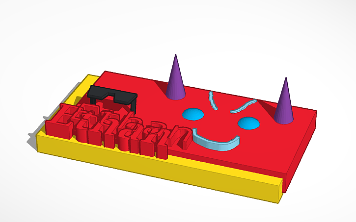 3D design Name Tag | Tinkercad