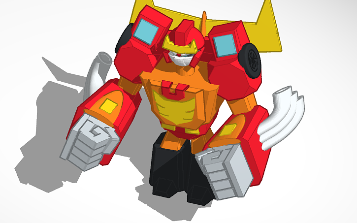 3D design Transformers Battle Masters Hot Rod/Rodimus Prime Statue ...