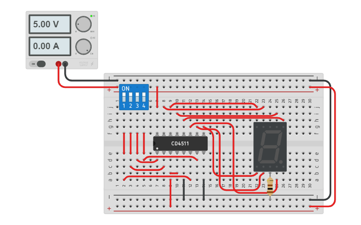 Circuit design 2.3.2b SSD Decoder | Tinkercad