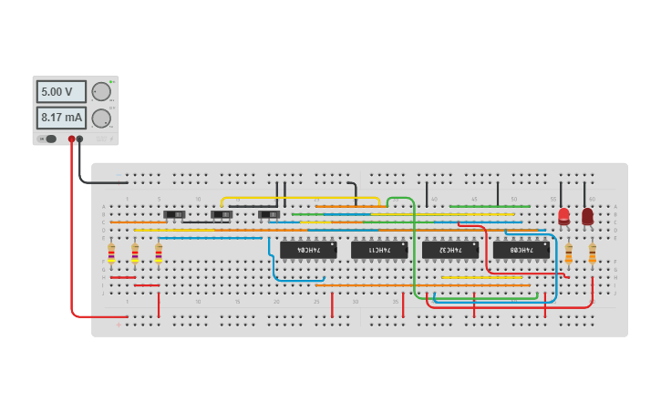 Circuit design Circuito 2 Simplificado | Tinkercad