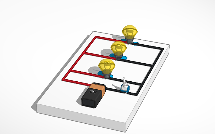 3D design Copy of 3D Parallel Circuit - Tinkercad