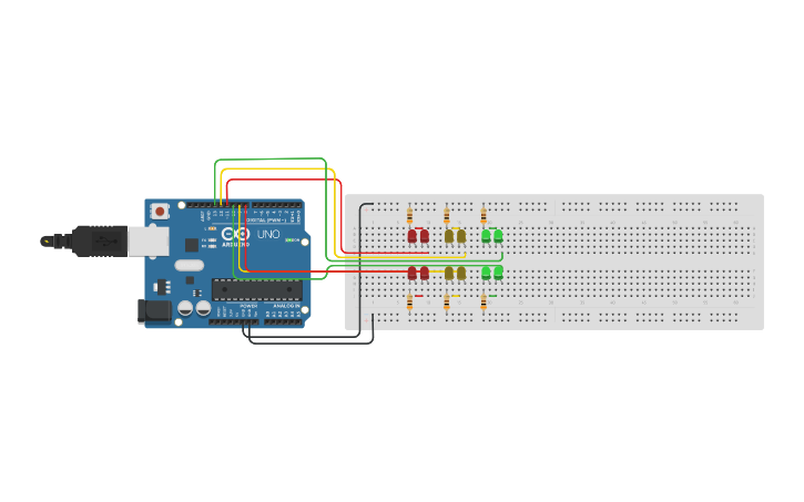 Circuit design ARD_CIRC_SEMAFORO - Tinkercad