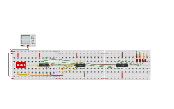Circuit design CPE LAB 2 Decoder | Tinkercad