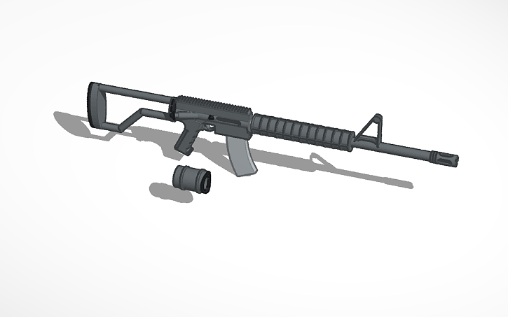 3D design Assault Rifle - Tinkercad