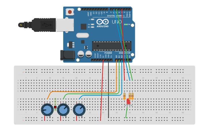 Circuit design LED RGB CIRCUIT | Tinkercad