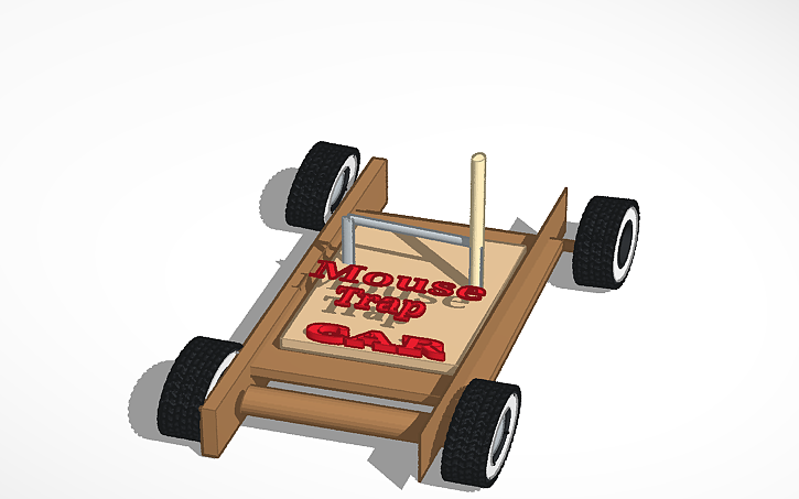3D design mouse trap car - Tinkercad