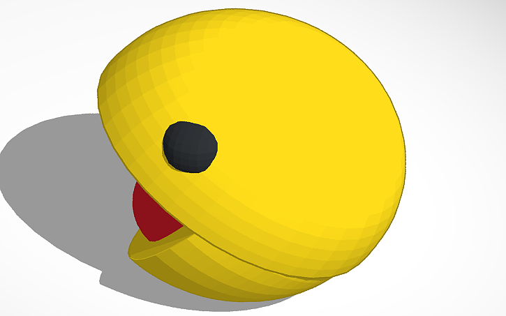 3D design pacman - Tinkercad