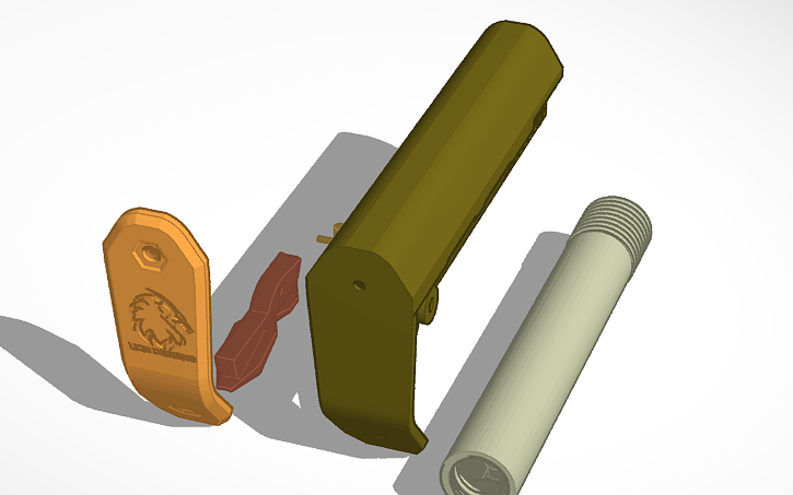 3D design Custom AR-15 Stock - Tinkercad