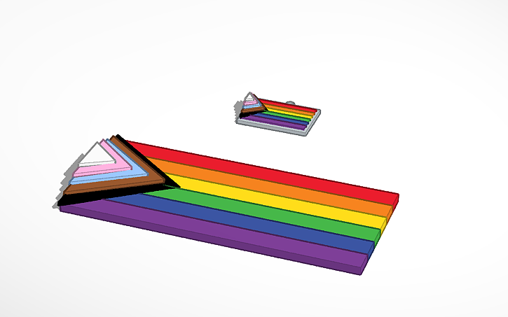 3D design Progress Flag (by Fin) | Tinkercad