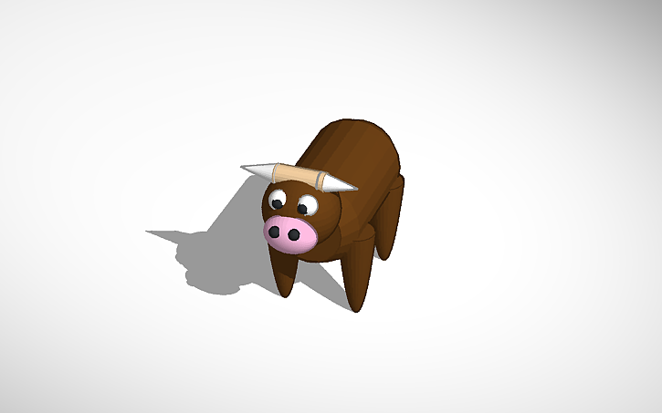 3D design Cow - Tinkercad