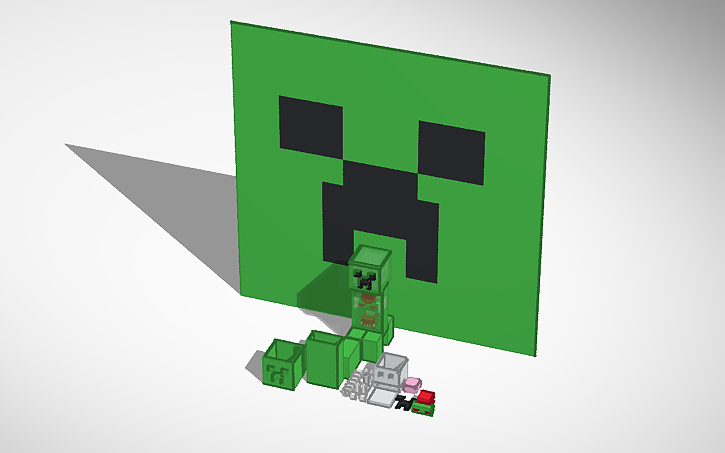 3D design minecraft creeper - Tinkercad
