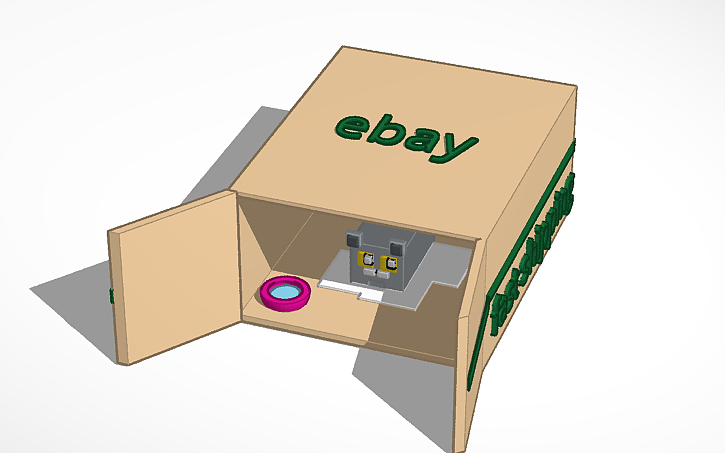 3D design tubby the box cat | Tinkercad
