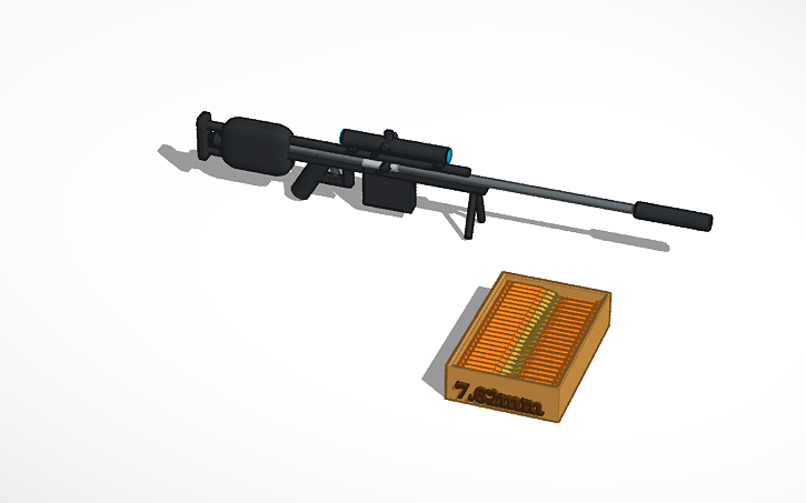 3D design gun - Tinkercad