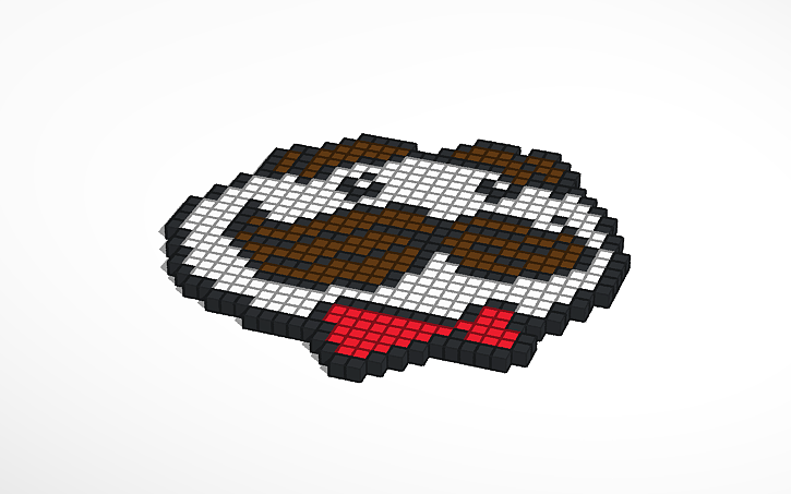3D design PRINGLE LOGO 5+ HOURS!!! PIXEL ART | Tinkercad
