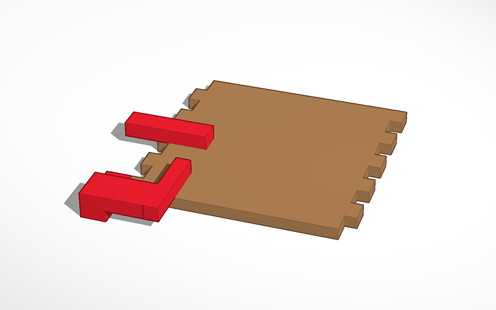 3D design Jigsaw jig finger joint - Tinkercad