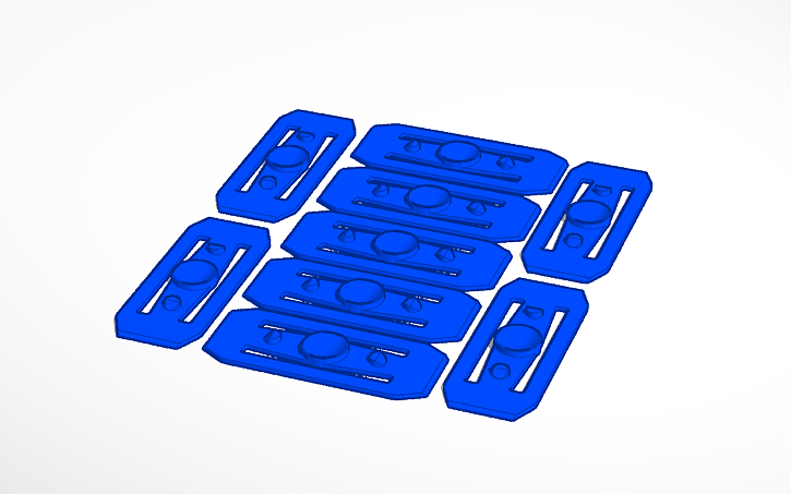 3D design Hot Wheels 9 Custom Track Connectors - Tinkercad