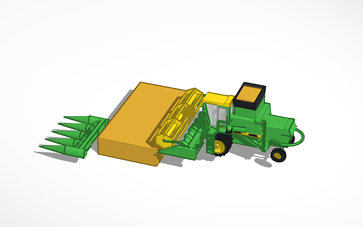 3D design custom 1978 John Deere 4400 combine - Tinkercad