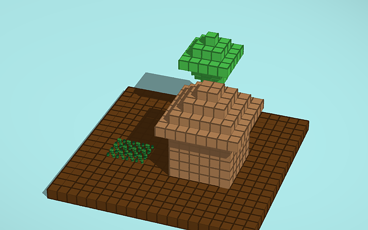 3D design casa de minecraft - Tinkercad