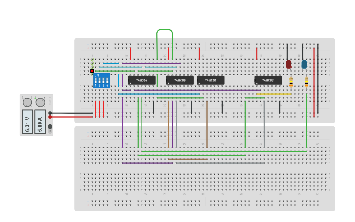 Circuit design Problem 1 - TinkerCAD(Group 5) - Tinkercad