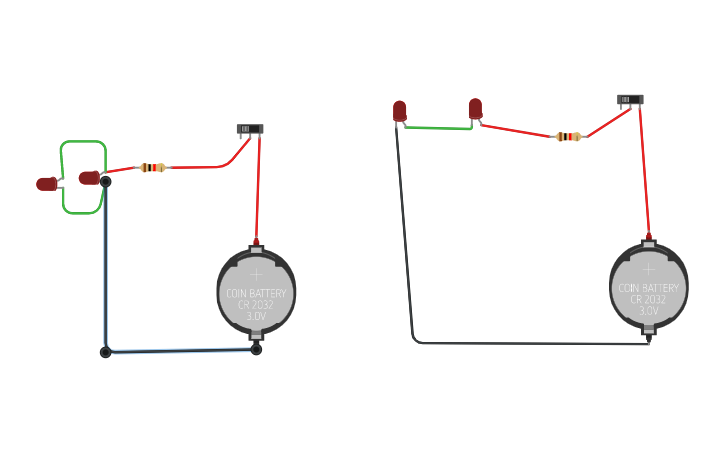 Circuit design Parallel and Series Circuit - Tinkercad