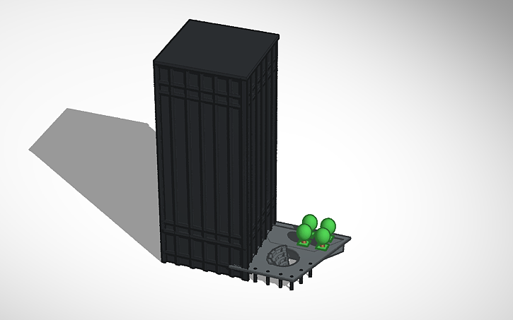 3D design Deutsche Bank Building New York City - Tinkercad
