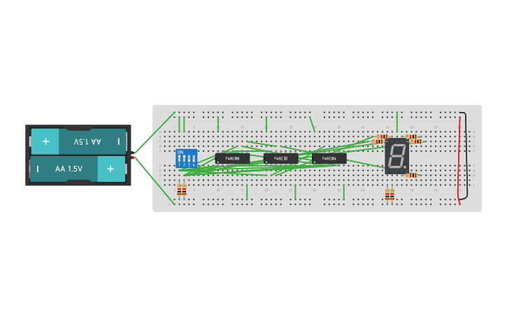 Circuit design 7 segment love - Tinkercad