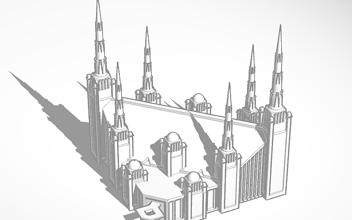 3D design Portland temple | Tinkercad