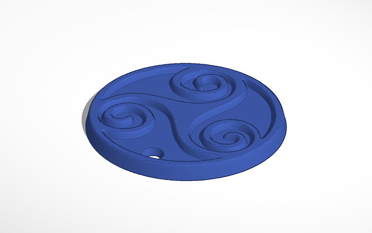 3D design teen wolf symbol - Tinkercad