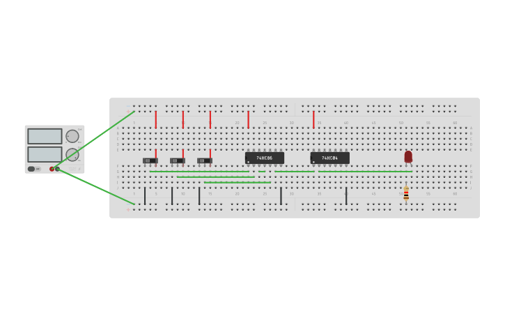 Circuit Design Odd Parity Generator Tinkercad