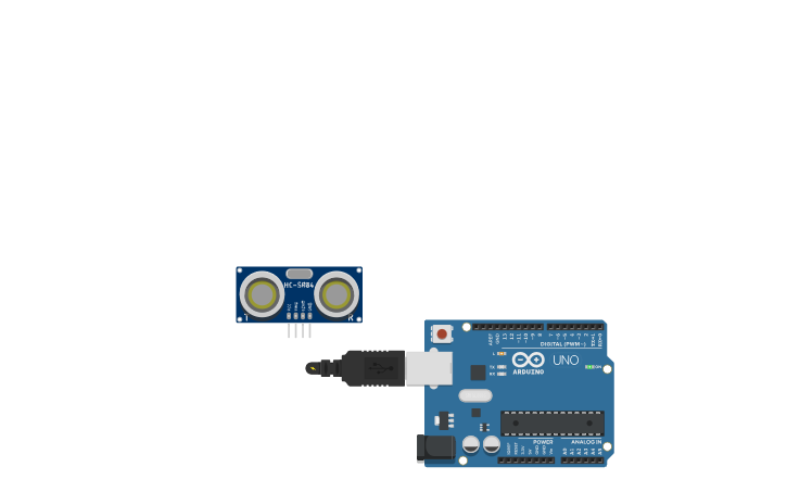 Circuit Design Arduino Ultrasonic Distance Sensor Tinkercad