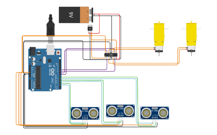 Circuit design robot - Tinkercad
