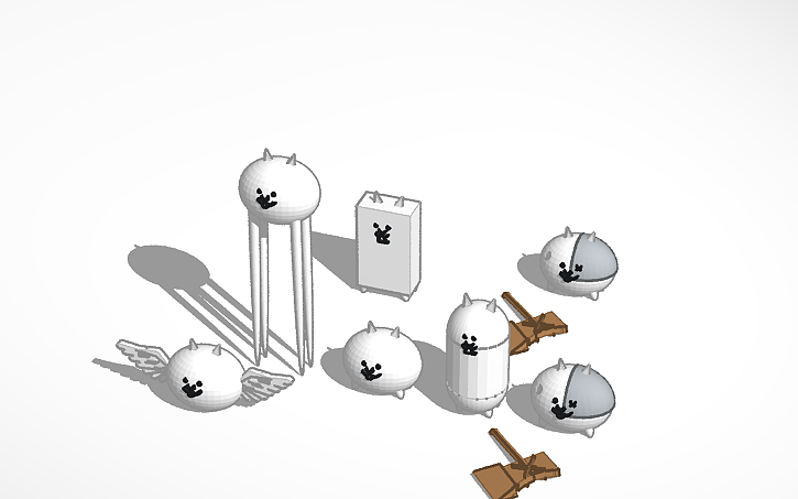 3D design Battle cats cat - Tinkercad