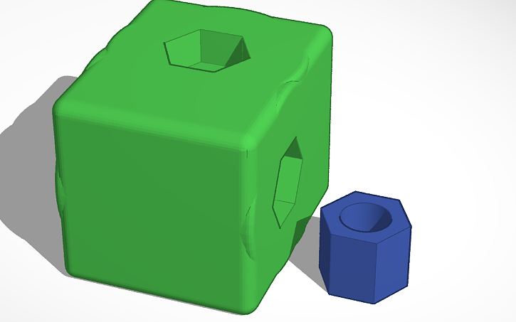 3d Design Hexmate Block Offset Dual Pin Tinkercad