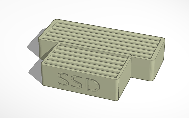 3D design SSD Stand - Tinkercad