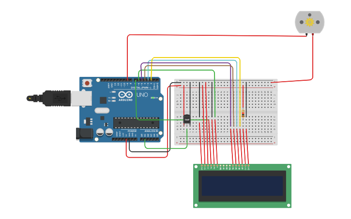 Circuit design Fan control - Tinkercad