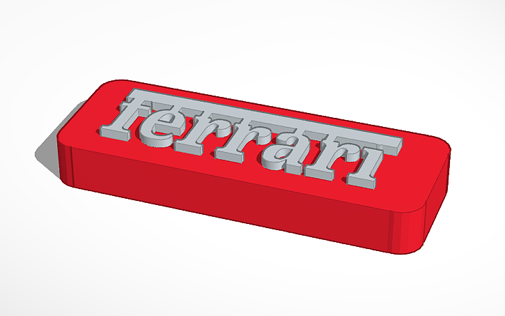 3D design ferrari keys - Tinkercad