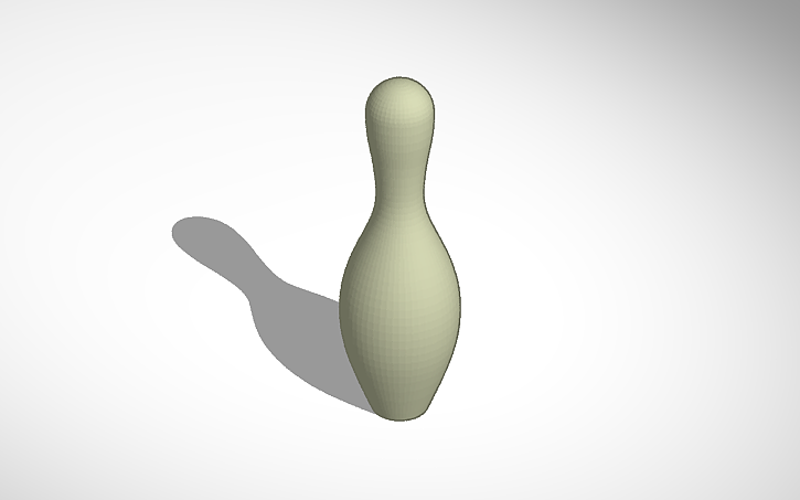 3D design tpu bowling pin - Tinkercad