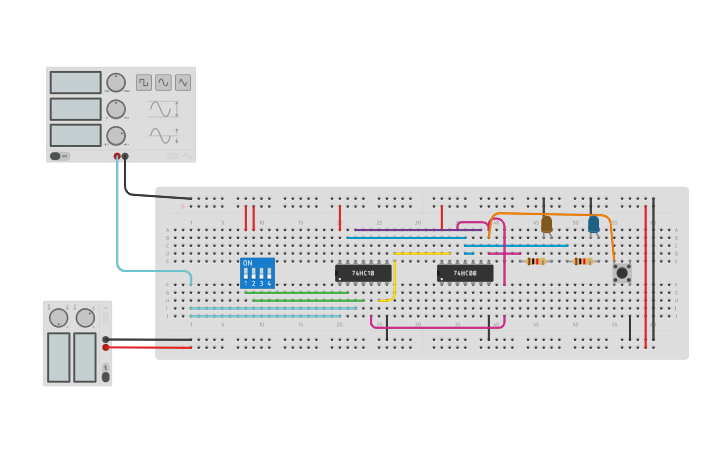 Circuit design JK Flip Flop Using NAND Gate - Tinkercad