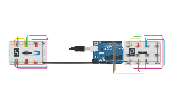 Circuit design 7 Segment! - Tinkercad
