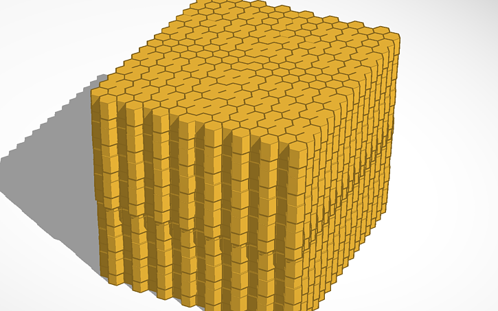 3D design stack of honeycomb | Tinkercad