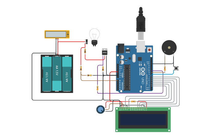 Circuit Design Arduino Battery Tester Tinkercad 8935