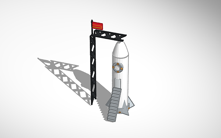 3D design rocket - Tinkercad