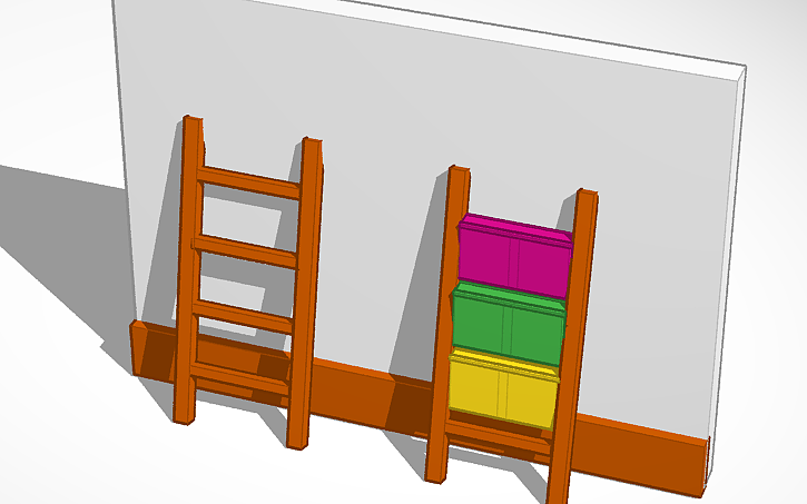 3D design Ladder Blanket Holder - 3D Model - Lachlan McLean | Tinkercad
