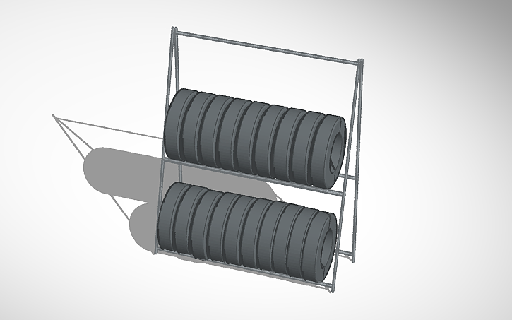3D design Tire rack - Tinkercad