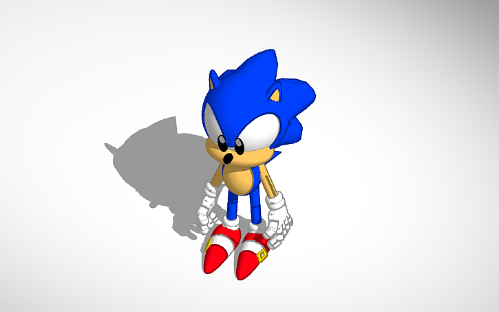 3D design Classic Sonic - Tinkercad