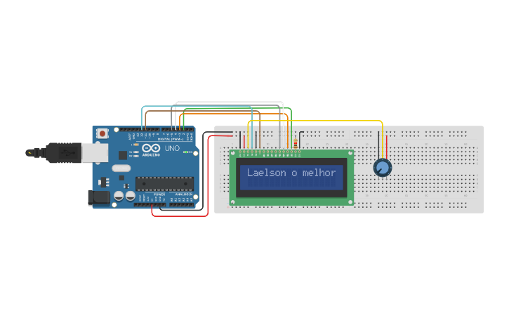 Circuit design LCD - Tinkercad