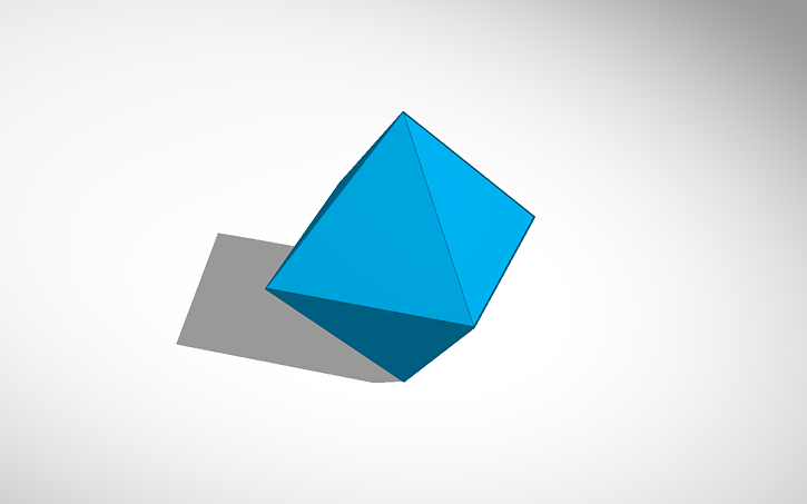 3D design Octahedron - Tinkercad